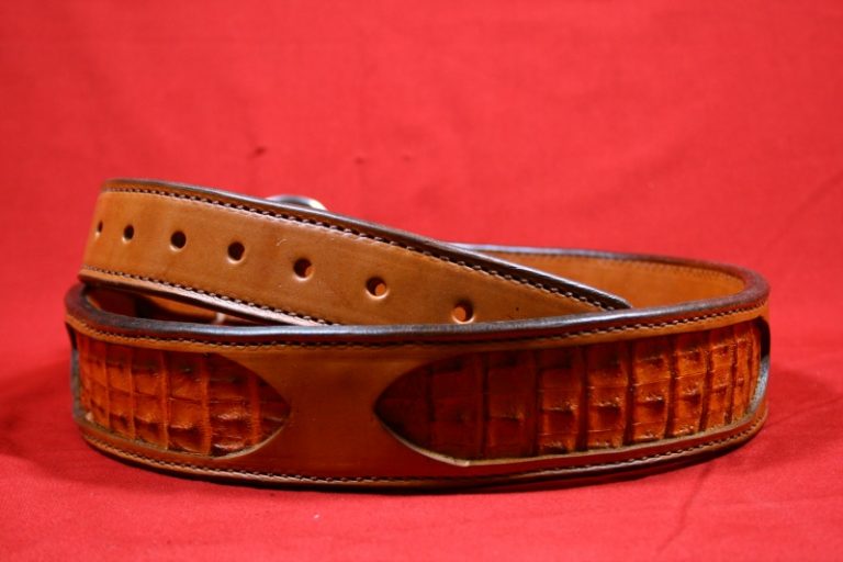 Caiman Leather Range Belt – 50 in. (RB13) – Wenig Custom Gunstocks